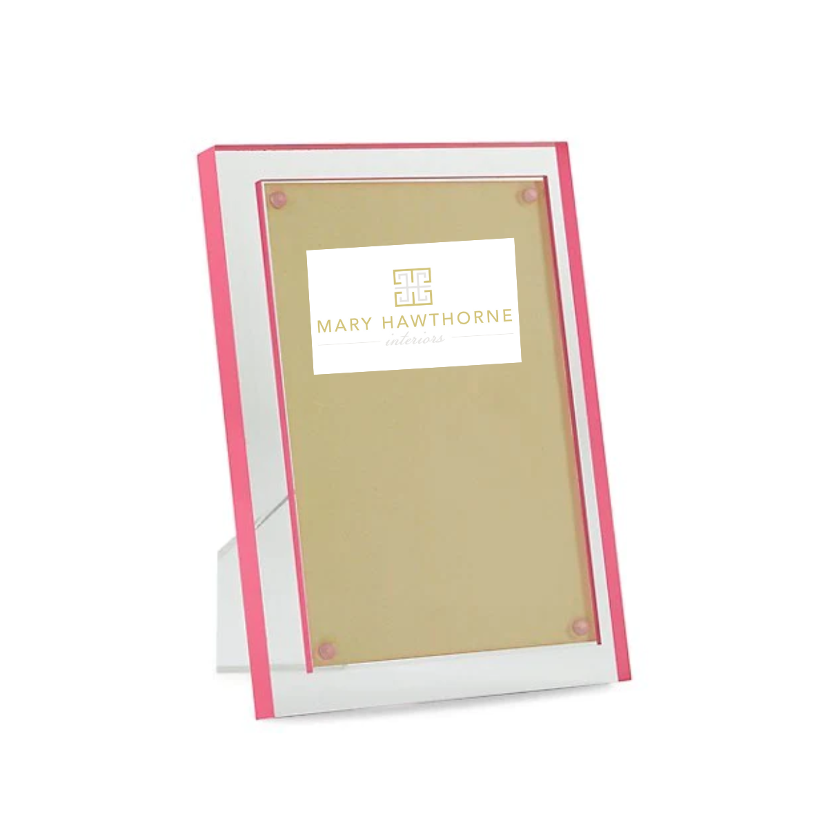 Pink Double Border Frame – Mary Hawthorne Interiors